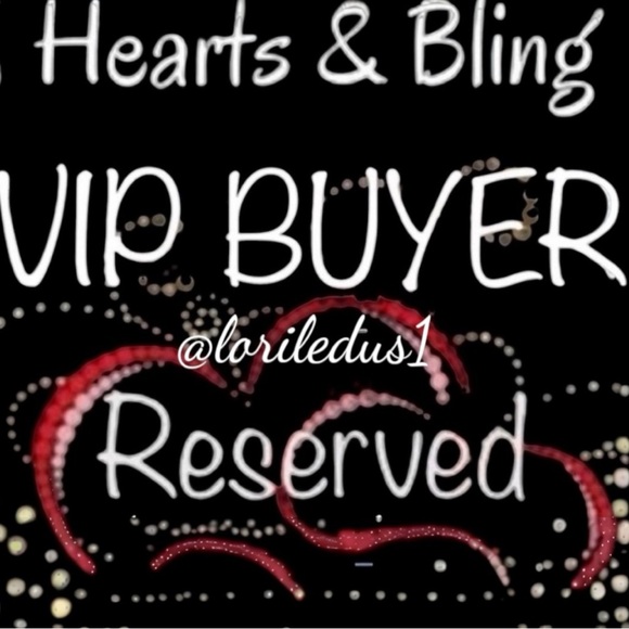 Tops | Hearts Bling Vip Buyer Reserved Sign | Poshmark